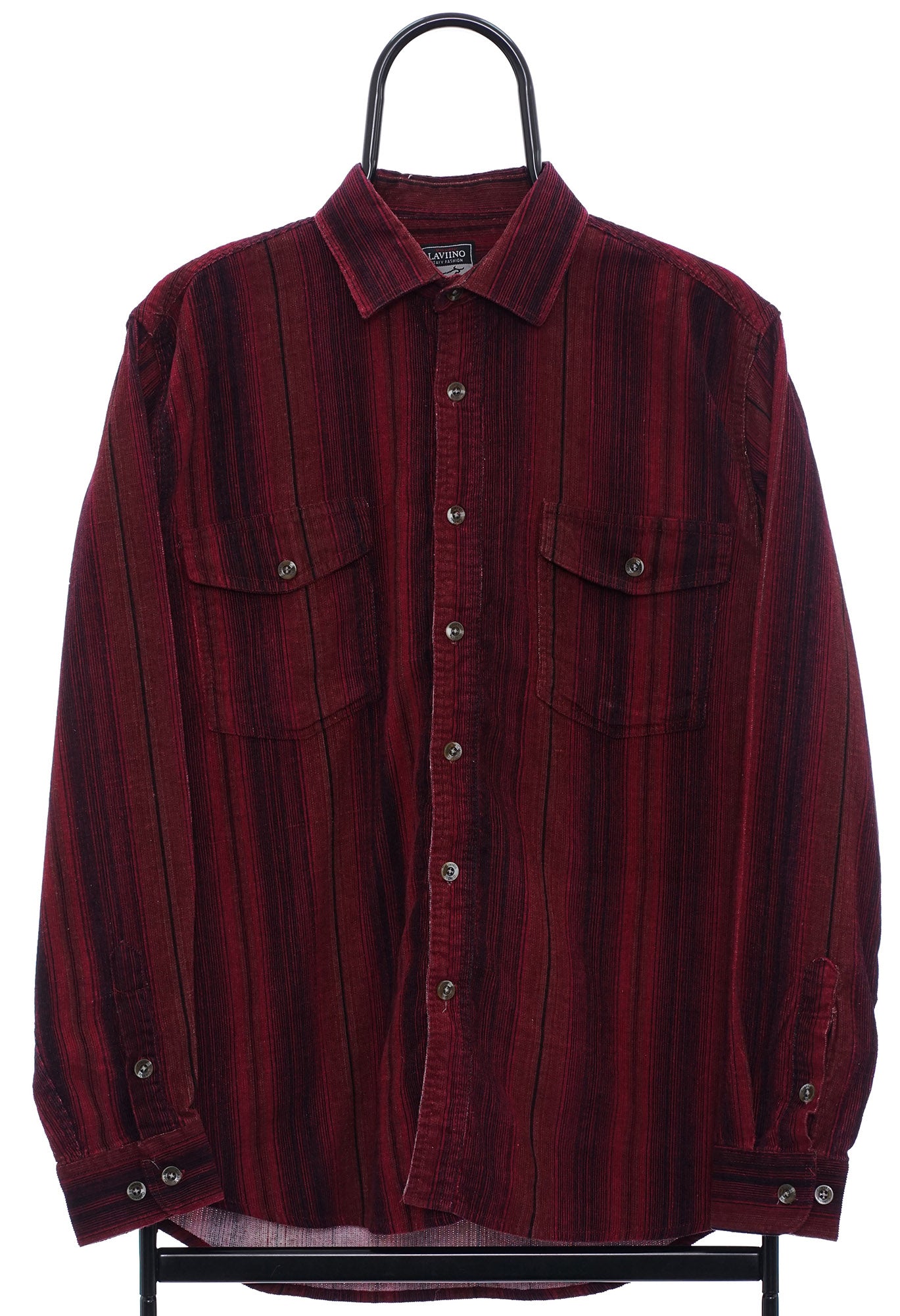 Vintage Laviino Maroon Striped Corduroy Shirt– Atlas Vintage